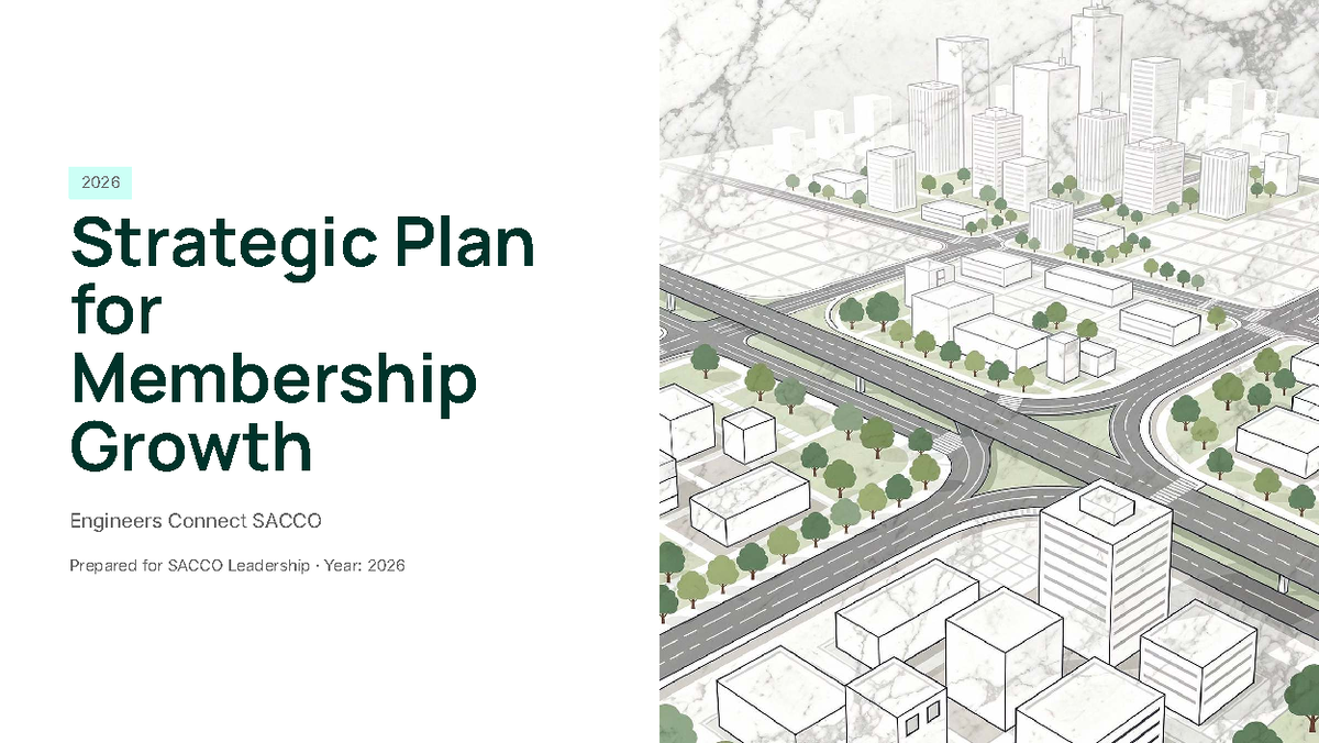 Strategic Plan for Membership Growth: Engineers Connect SACCO 2026 ...
