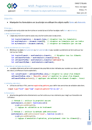 EFM Site Web Statique V1 - Année de Formation : 2022 - 2023 Examen de fin de module Régional ...