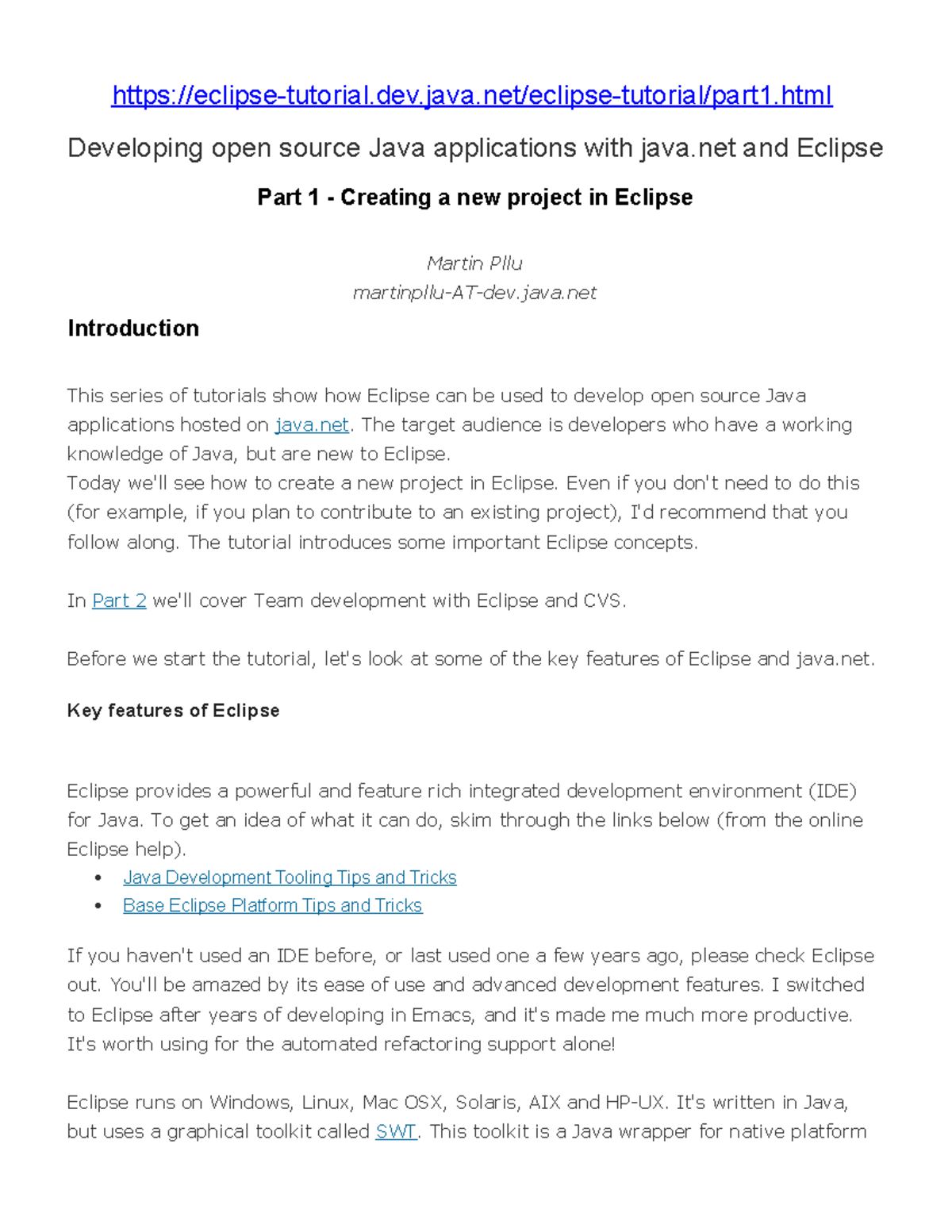 How To Use Eclipse - Developing open source Java applications with java ...