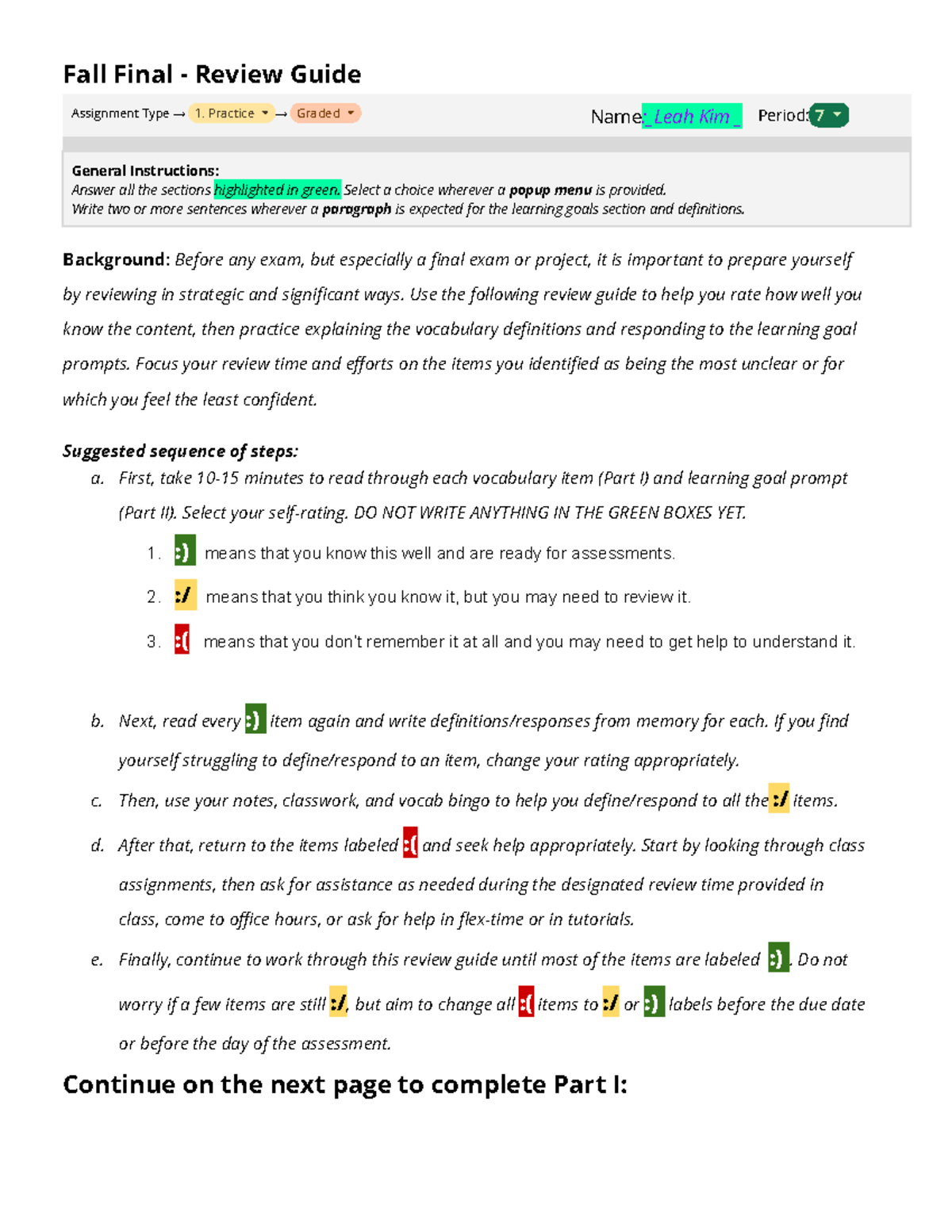 Biology 101: Fall Final Exam Review Guide - Vocabulary & Concepts - Studocu