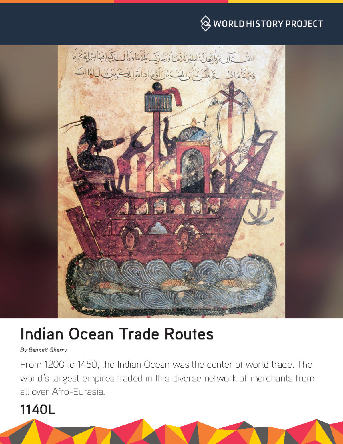 Indian Ocean Trade Routes: Historical Perspectives (HIST 101) - Studocu