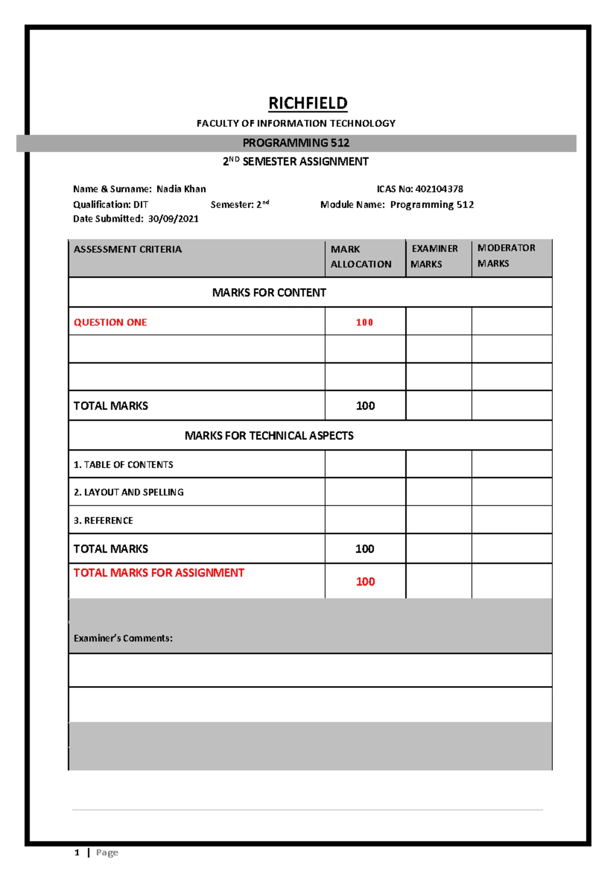 Programming 511 exam 2019 - Studocu