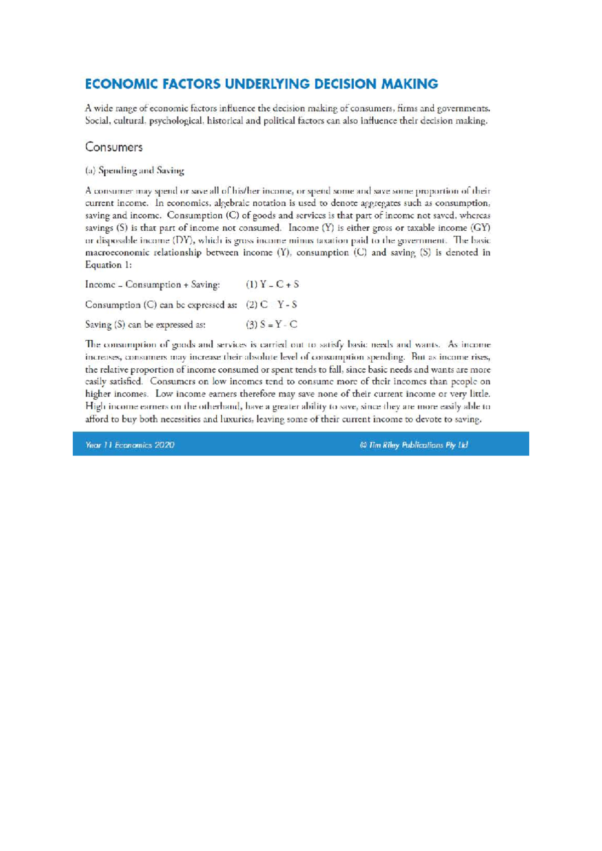 ECON 11: Economic Factors Influencing Decision Making - Studocu