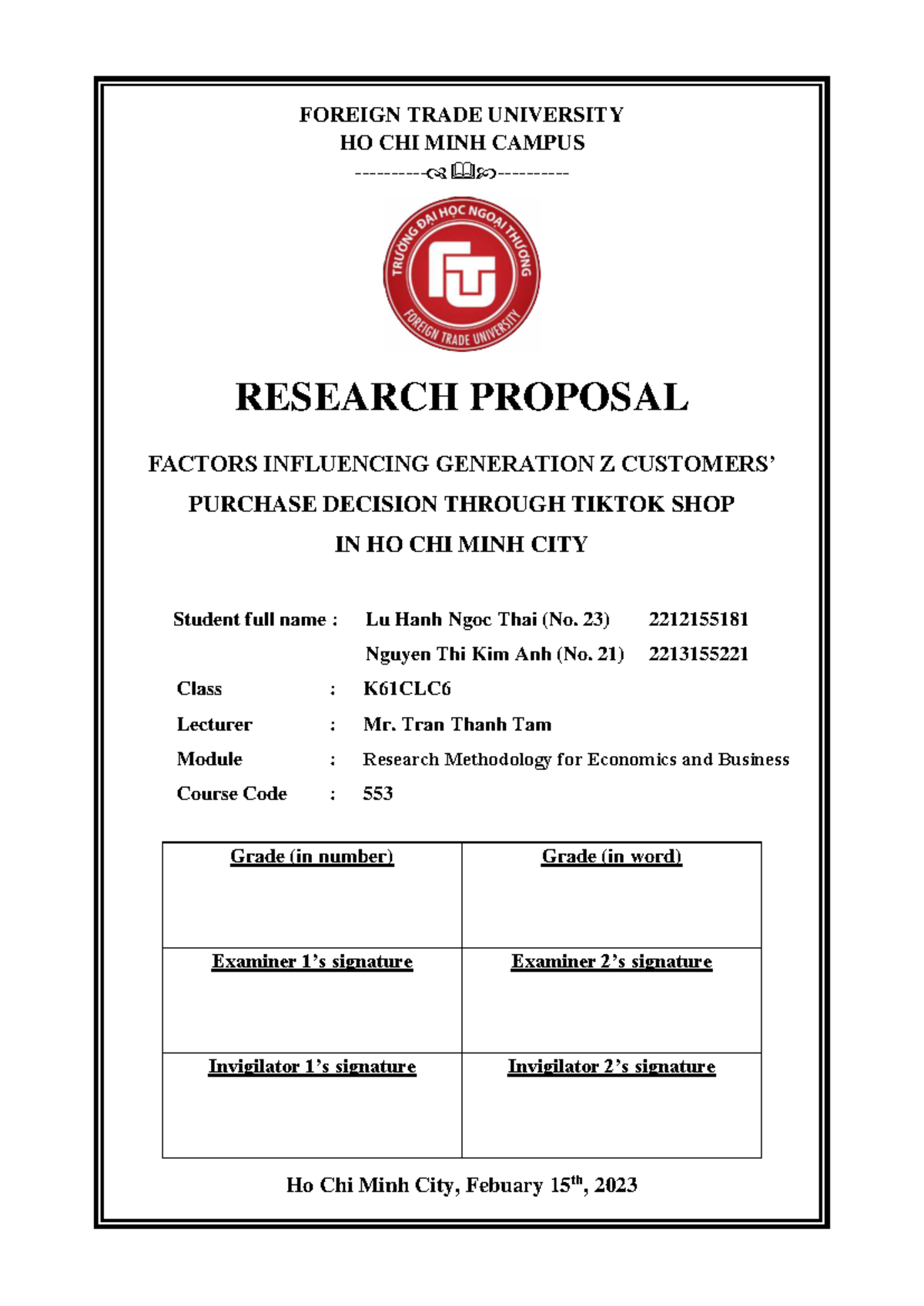Research Proposal: Factors Influencing Gen Z Purchase Decisions via ...