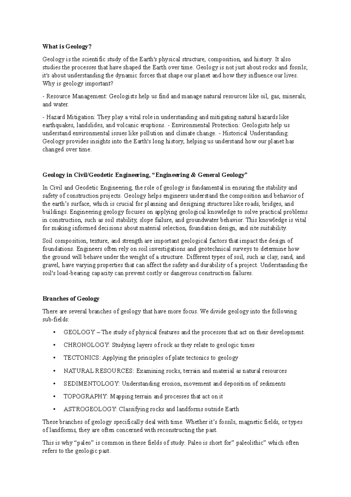 ENGR 101: Essential Concepts of Engineering Geology and Earth Processes ...