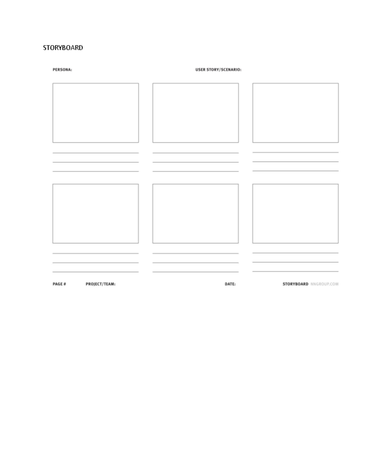 Ngày 2 (C) Thực hành 2 Storyboard template - Project Management for ...