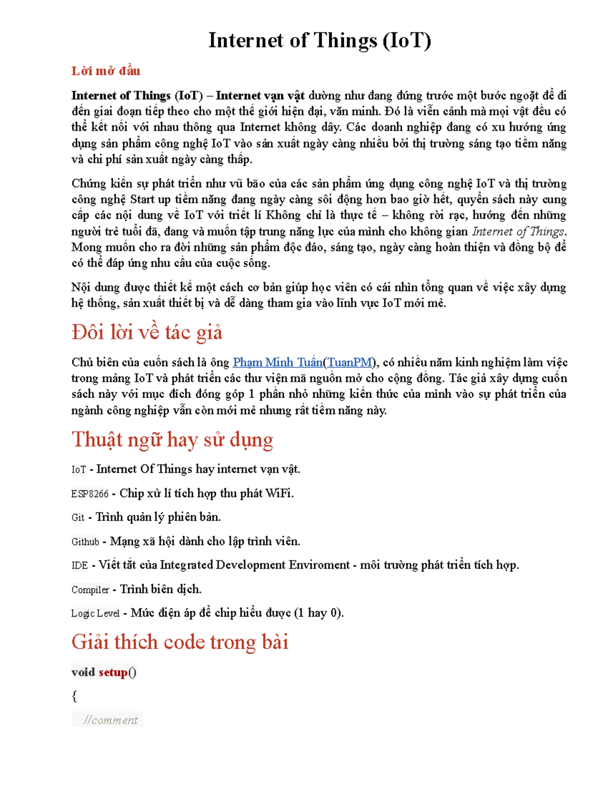 IOT - Ứng dụng Internet of Things trong cuộc sống hiện đại - Studocu
