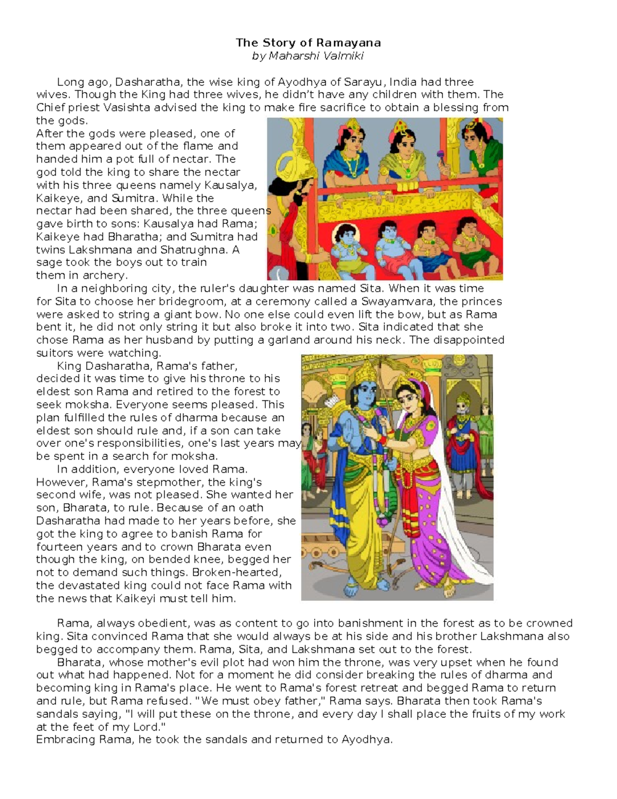 Ramayana Overview: Key Events and Characters in the Epic - Studocu