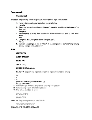 MGA- Karunungang- Bayan final - MGA KARUNUNGANG BAYAN Tinatawag ding ...