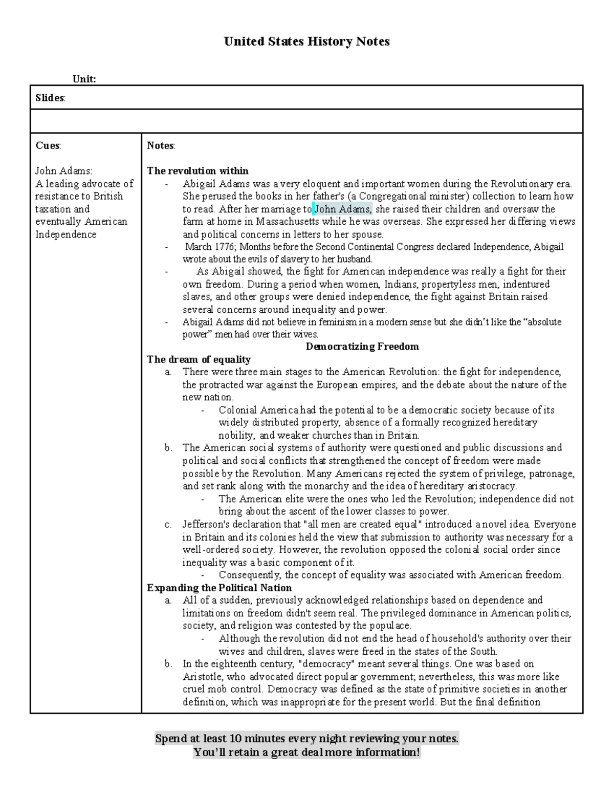 Chapter 5 Notes: The American Revolution and Its Key Events - Studocu
