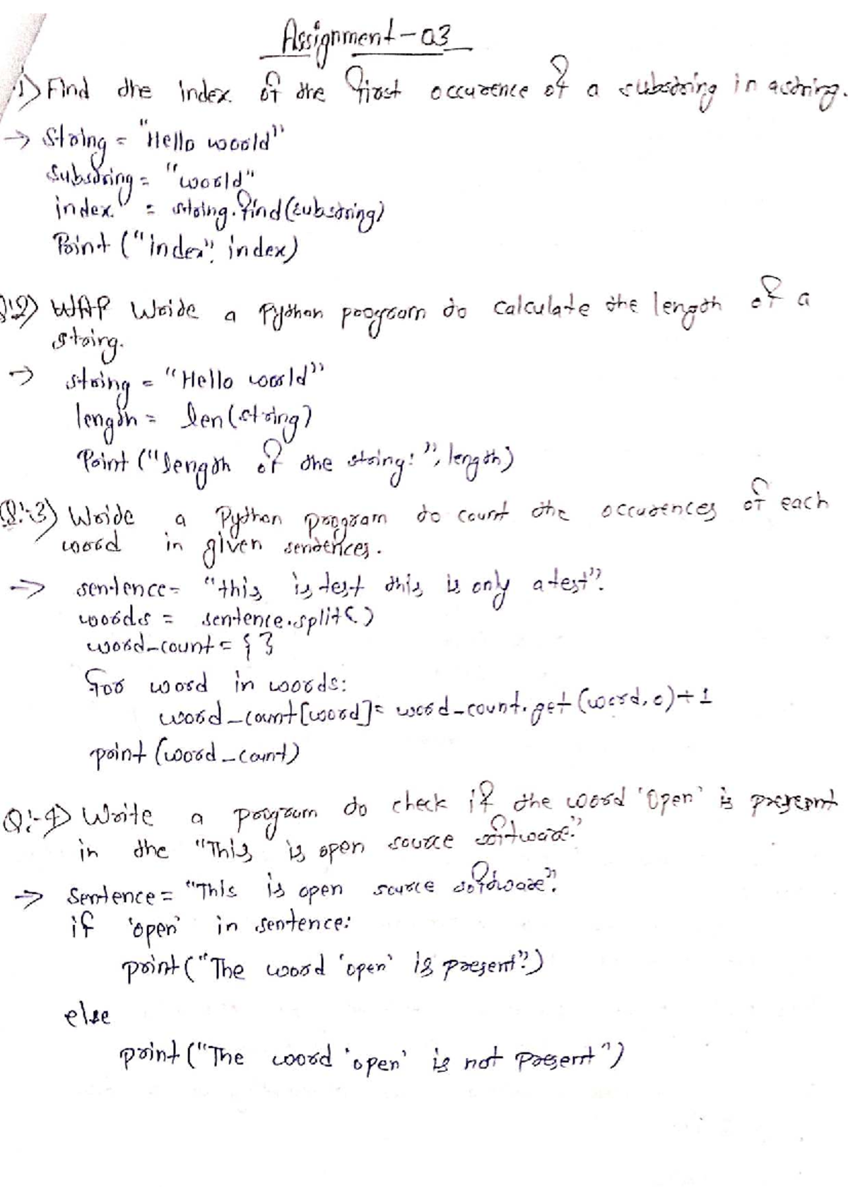 Python 3,4,5 - Assignment 03: String Manipulation & Exception Handling - Studocu