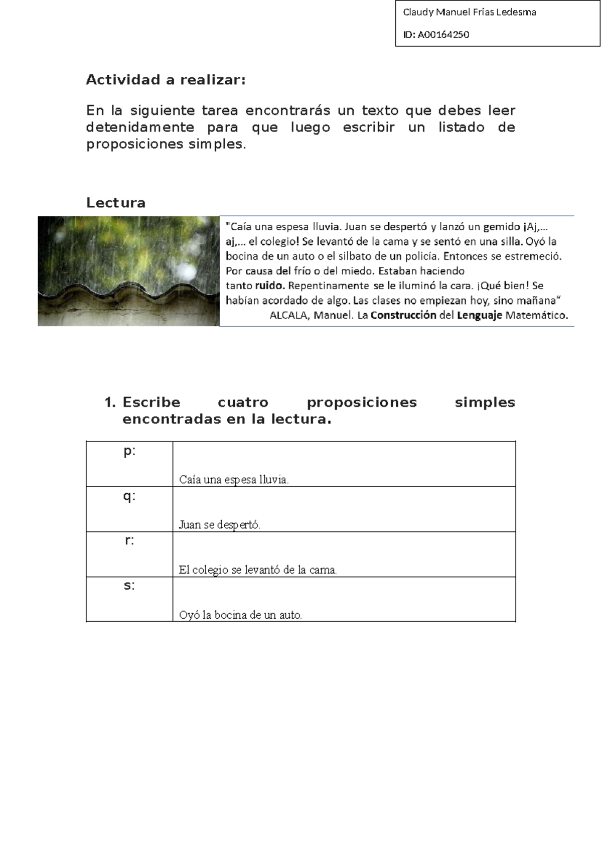 Mat uni 1 ac 3 - unidad 1 - Matemática l - Actividad a realizar: En la ...