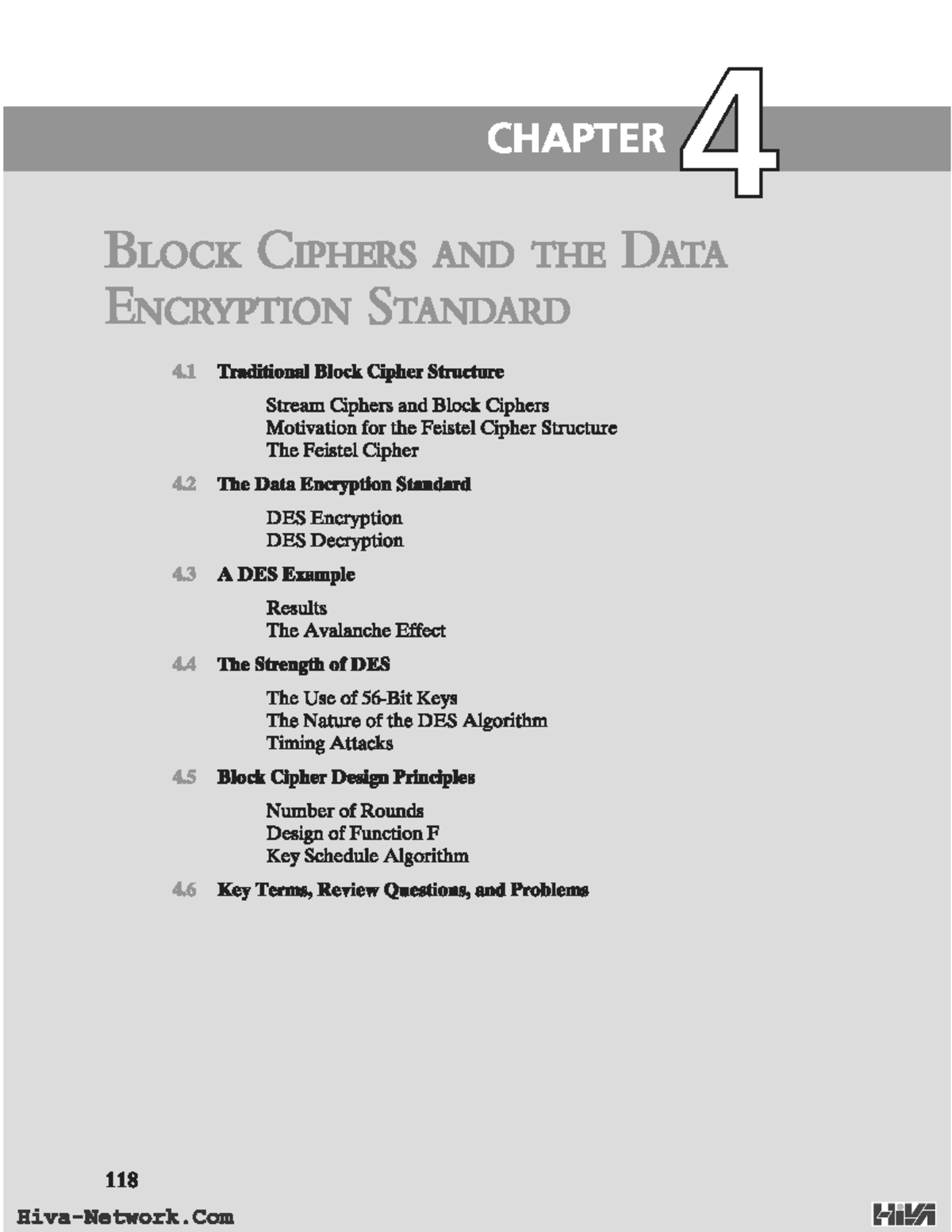 Chapter 4 - 7uuou - CHAPTER BLOCK CIPHERS AND THE DATA ENCRYPTION STANDARD 4 Traditional Block ...