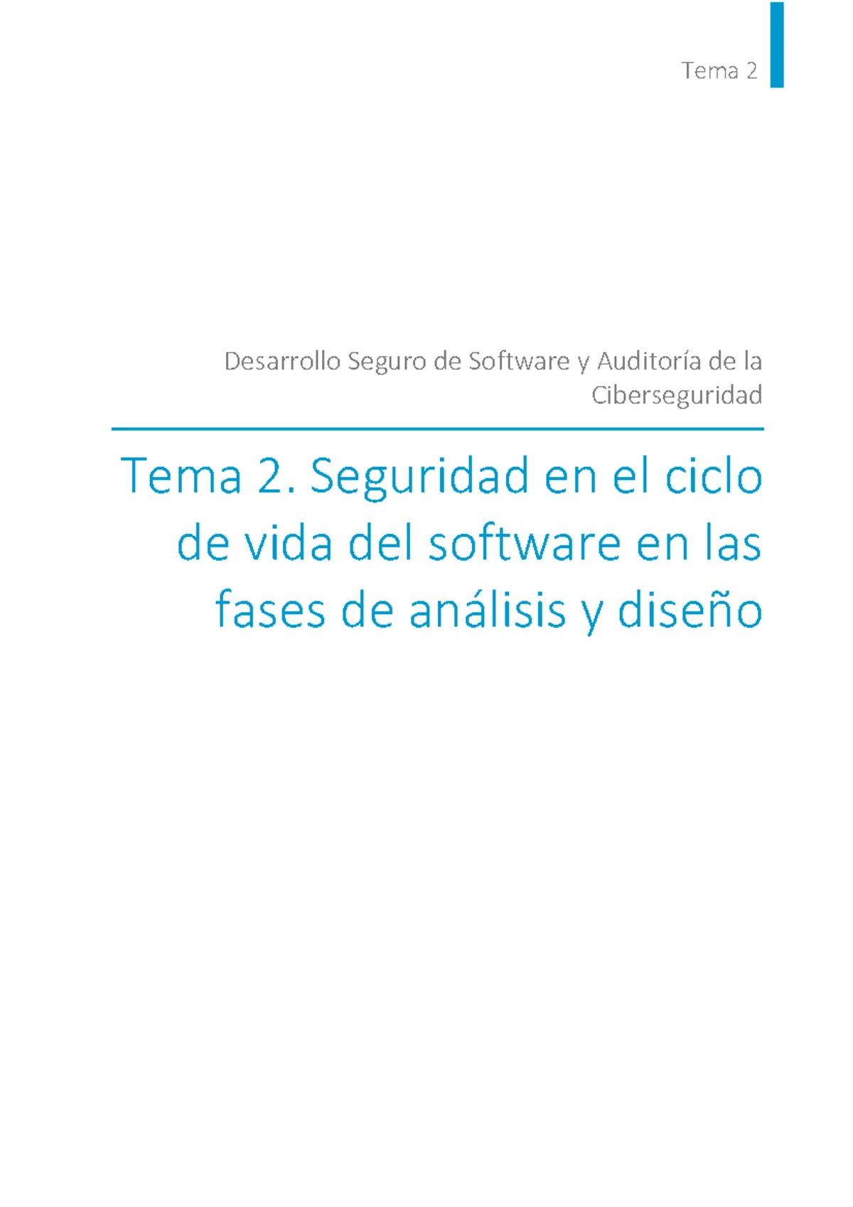 Tema 7: Desarrollo Seguro de Software y Auditoría de la Ciberseguridad ...