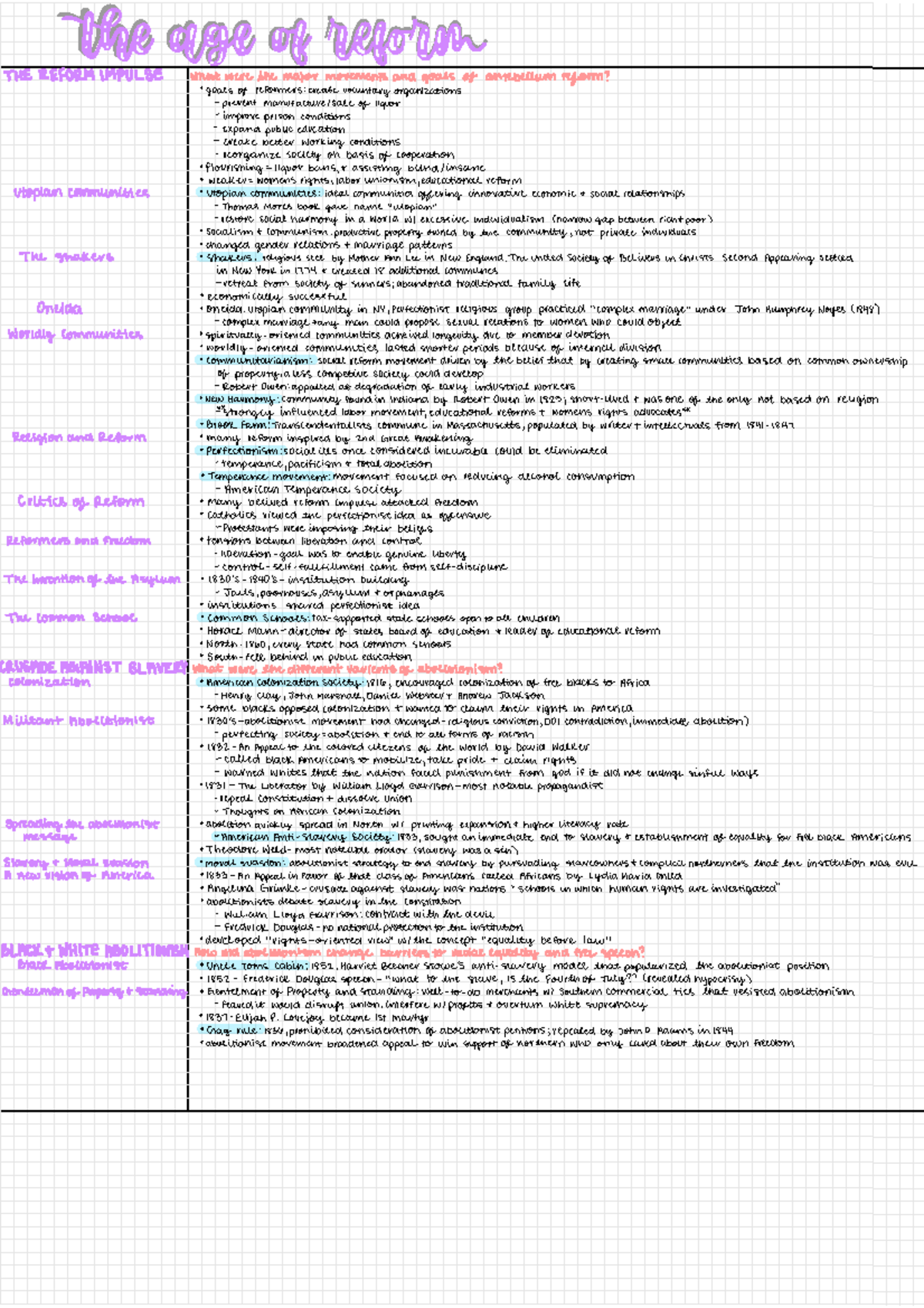 Give Me Liberty Chapter 12 An Age of Reform 1820-1840 - t . heh Him ...