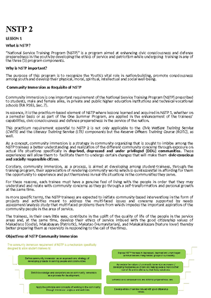 NSTP 2 LMC 4 & 5 - Community Project Management & Monitoring Guide ...