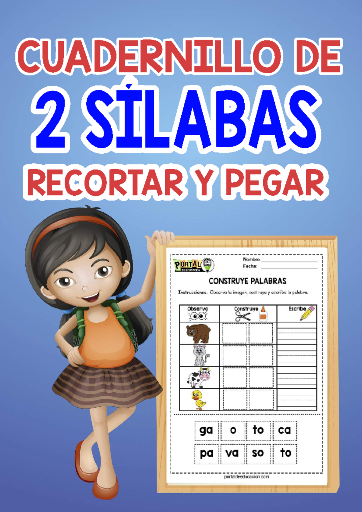 Construye Palabras - Actividades de Dos Sílabas - Studocu