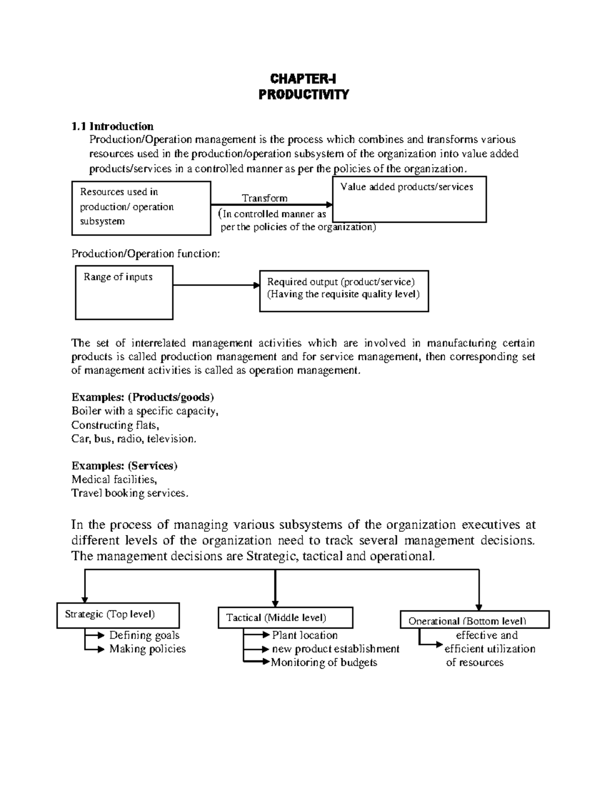 Operation Research Book: Productivity Management Insights (OR 101) - Studocu