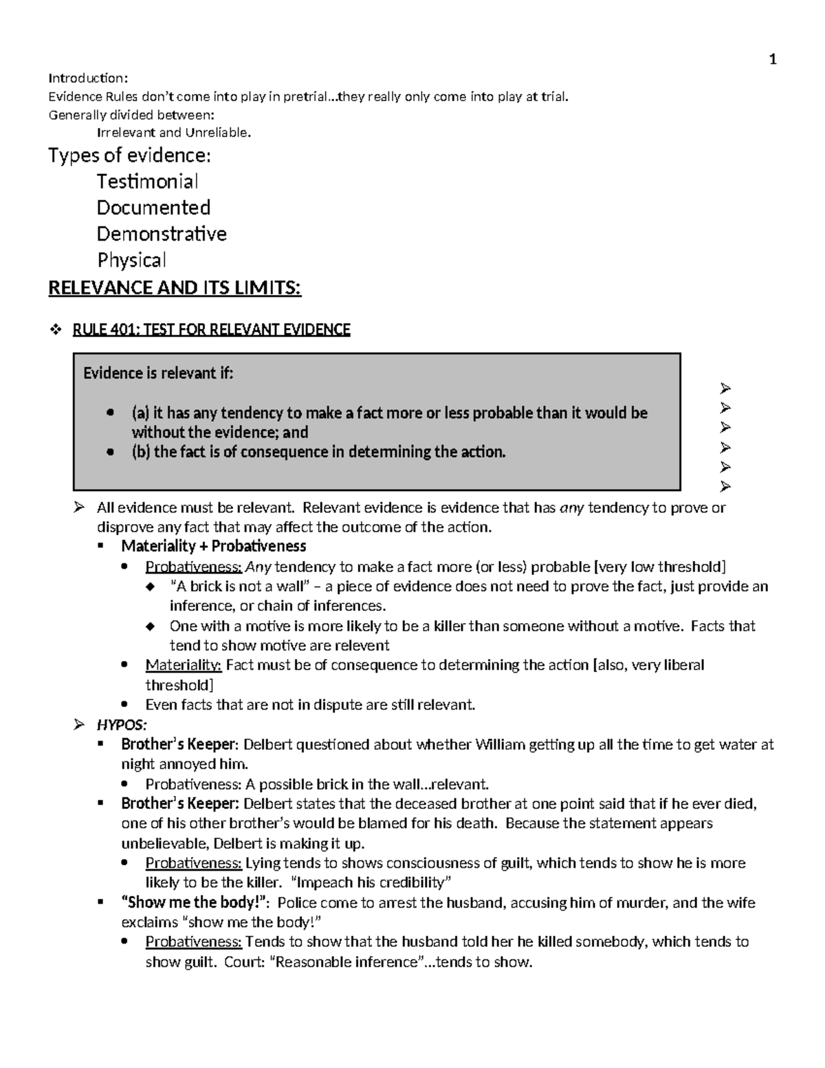Evidence Rules Overview: Relevance, Admissibility, and Exclusions (LAW ...