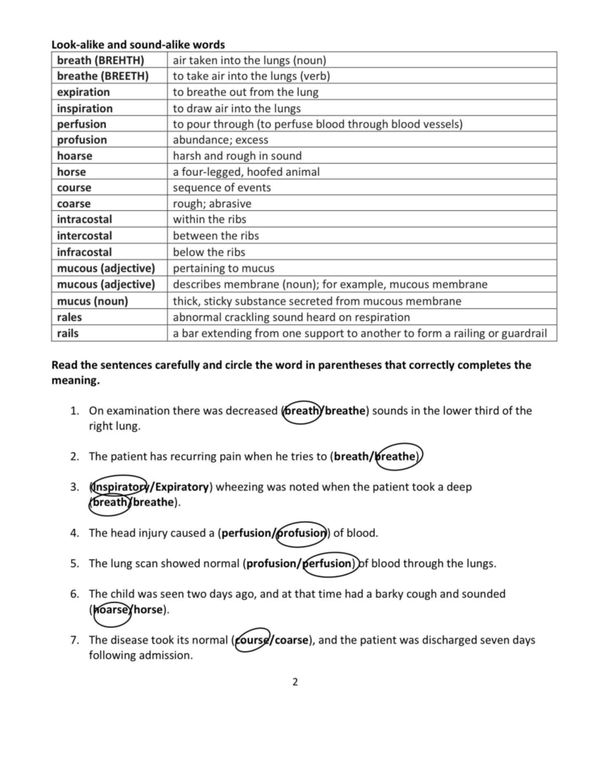 BIO 202 Module 4 Learning Guide: Respiratory System Terms - Studocu