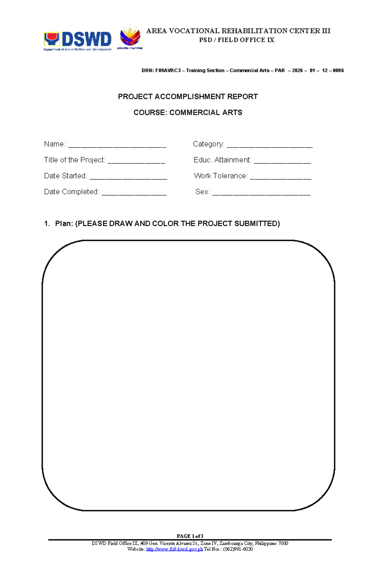 PROJECT ACCOMPLISHMENT REPORT: COMMERCIAL ARTS (F09AVRC3) - Studocu