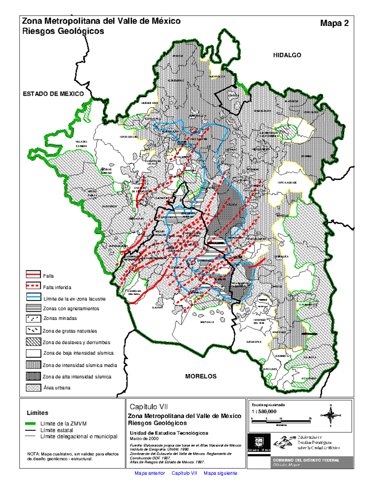 Mapa de Fallas Geológicas DF: Riesgos en la Zona Metropolitana - Studocu