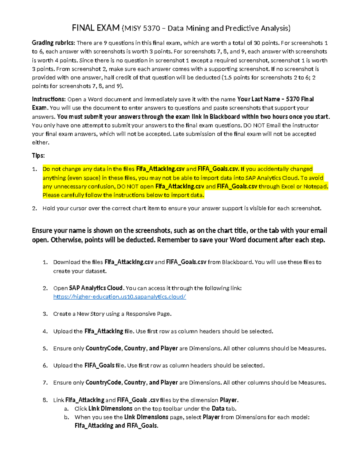 MISY 5370 Final Exam Guide: Data Mining & Predictive Analysis - Studocu