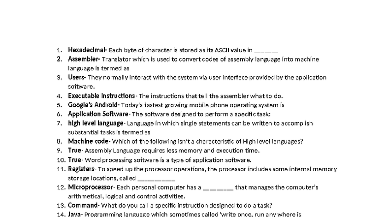 Integrative Programming Prelim Reviewer (CS101) - Studocu