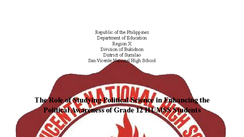 The Role of Political Science in Enhancing Political Awareness of Grade ...