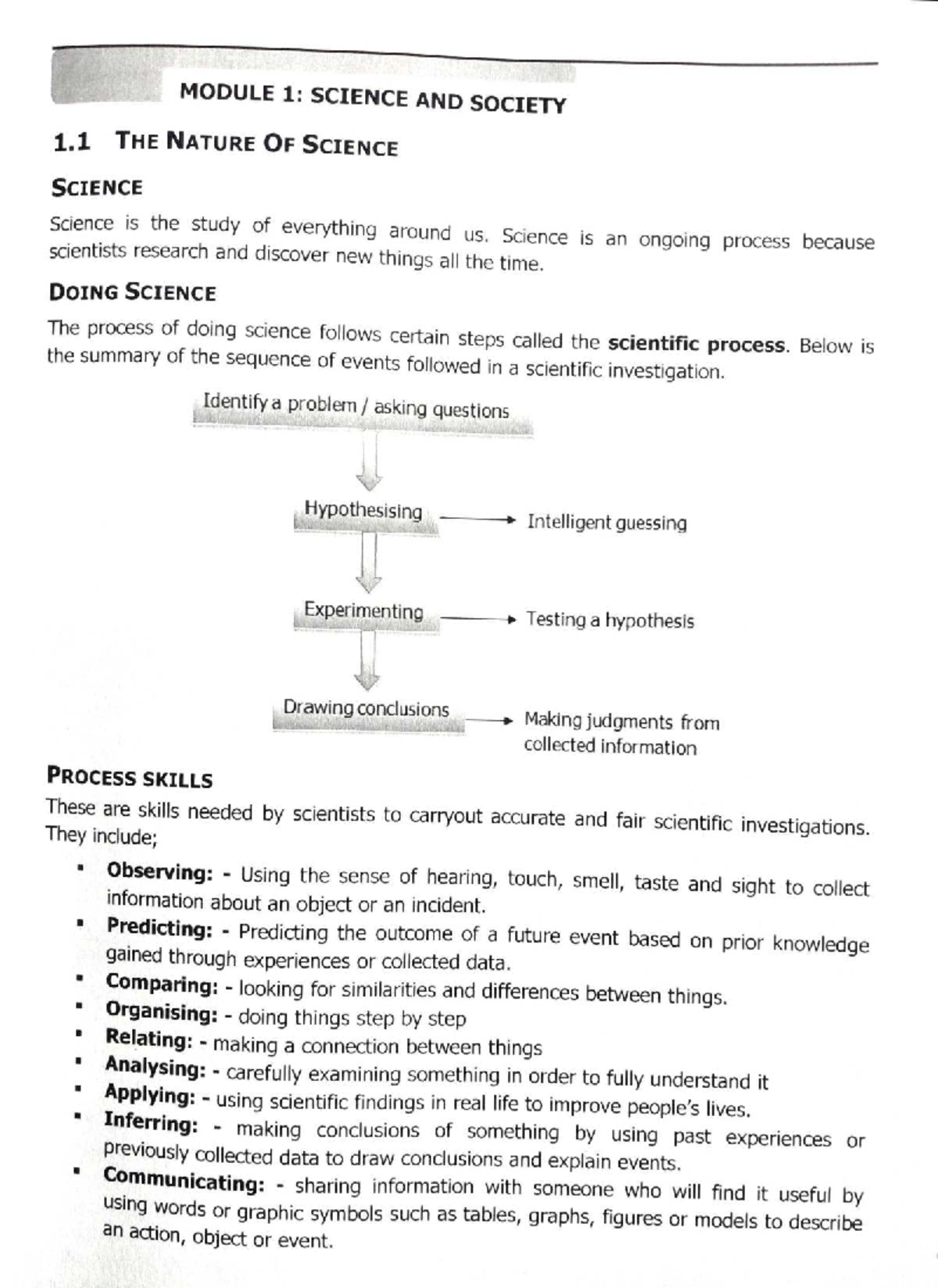 Science Std 5 Notes: Modules on Science, Environment, and Energy - Studocu