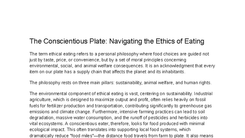 RLA Practice Test-2: Ethical Eating & Engineered Foods Analysis - Studocu
