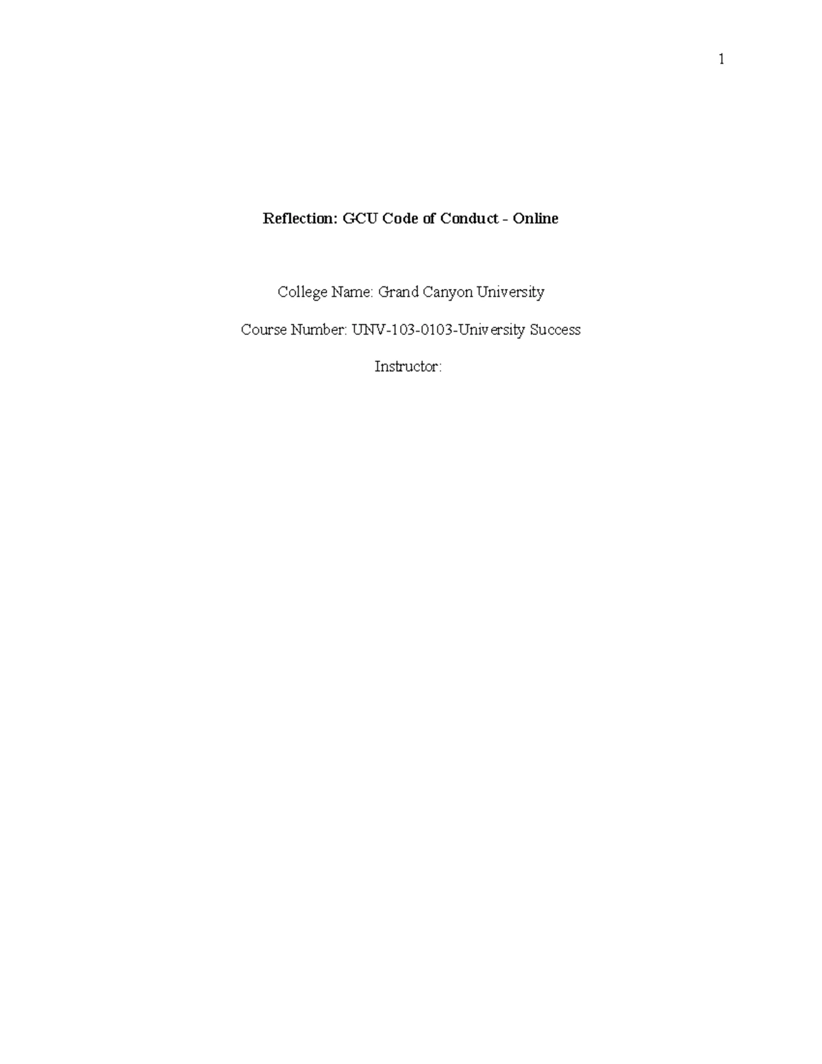 UNV 103: APA 7th Edition Code of Conduct Reflection Guide with Videos - Studocu