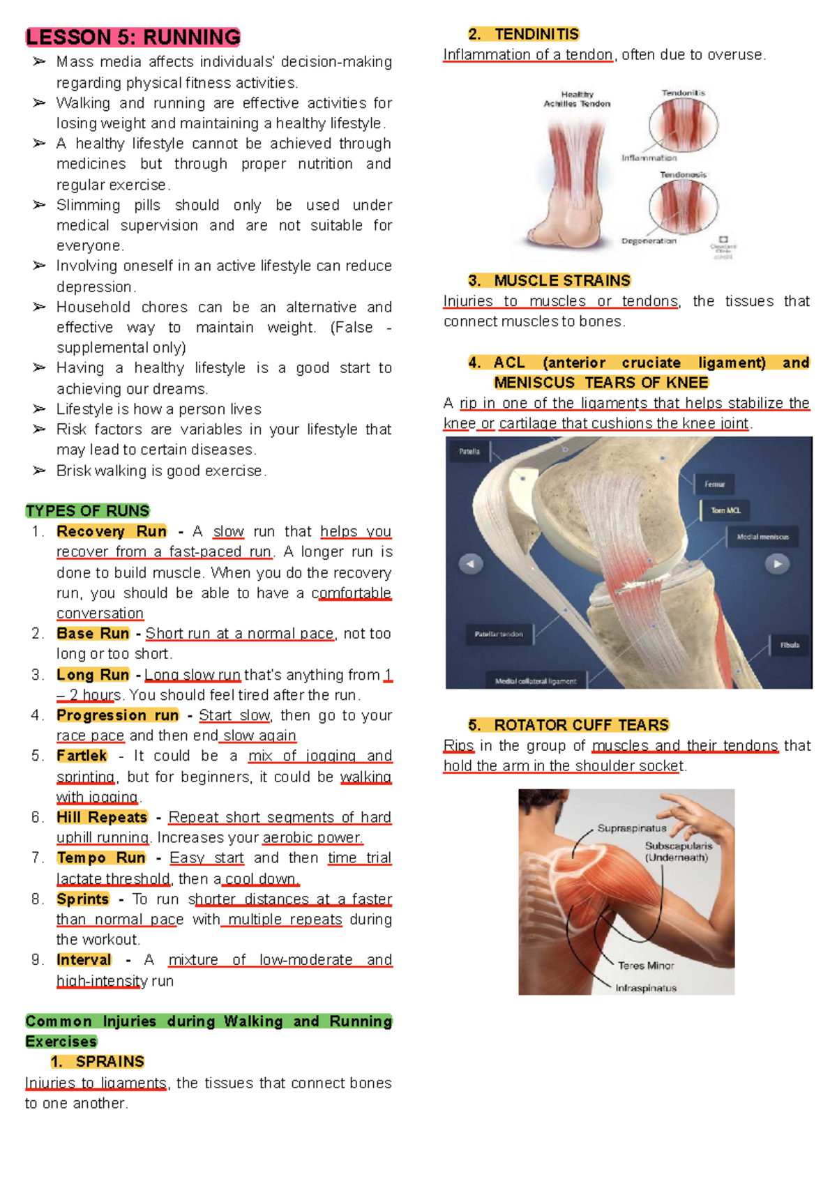 Pathfit 4 Finals - Reviewer: Mass Media & Physical Fitness Activities ...