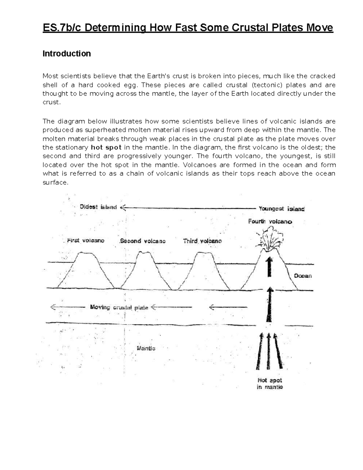 ES.7b c Crustal Plate Movement Speed Calculation Guide - Studocu