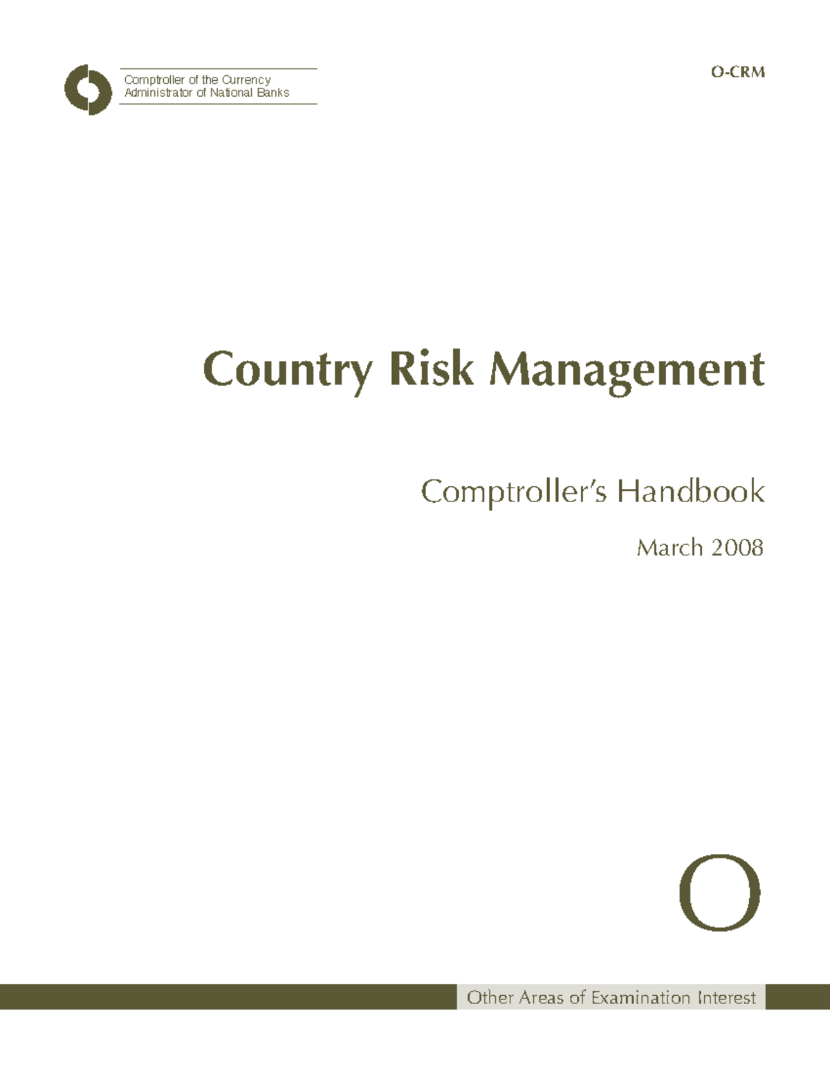Country Risk Management Handbook (Pub-CH) - March 2008 Edition - Studocu