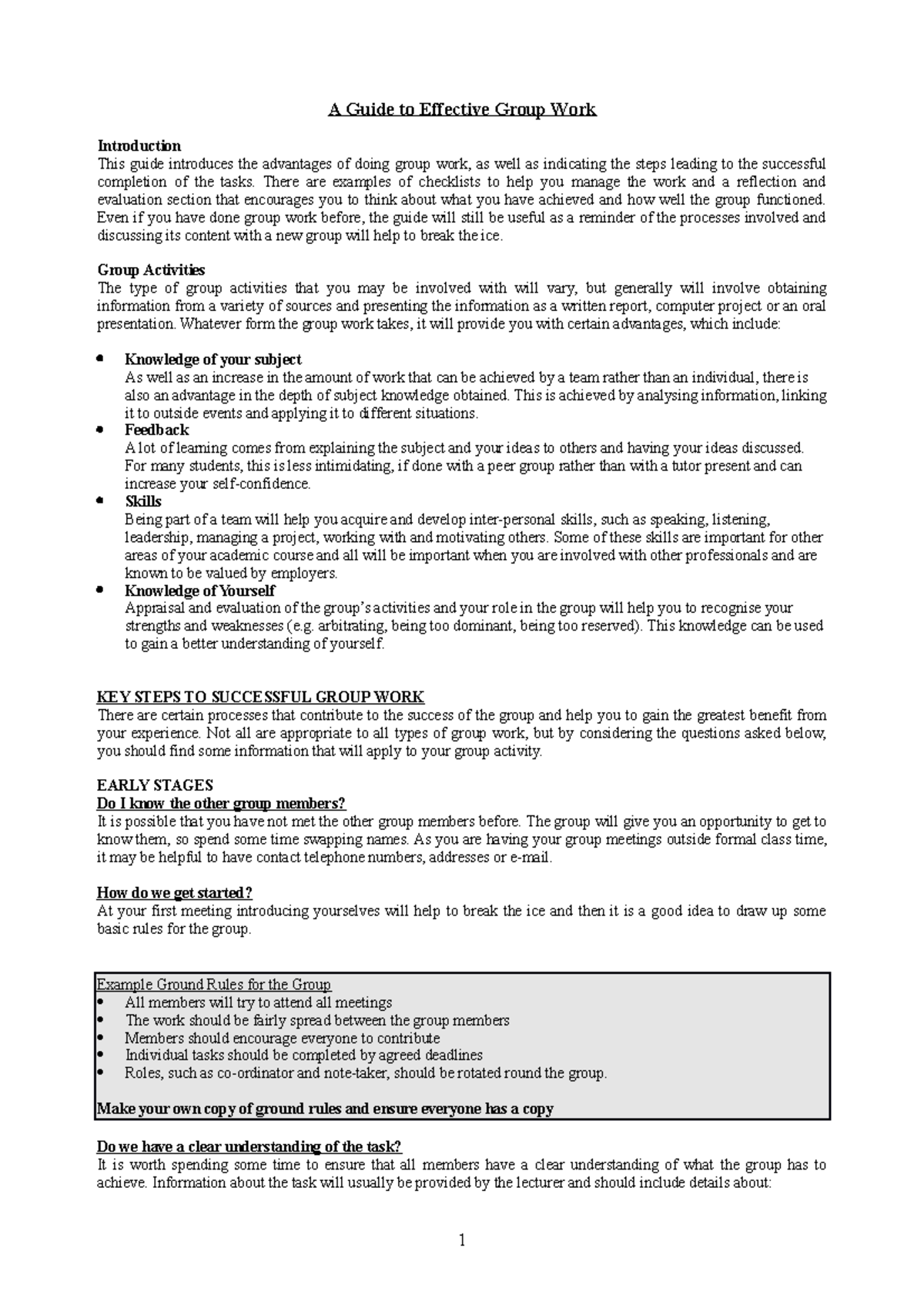 A Guide to Effective Group Work Strategies and Management Techniques ...
