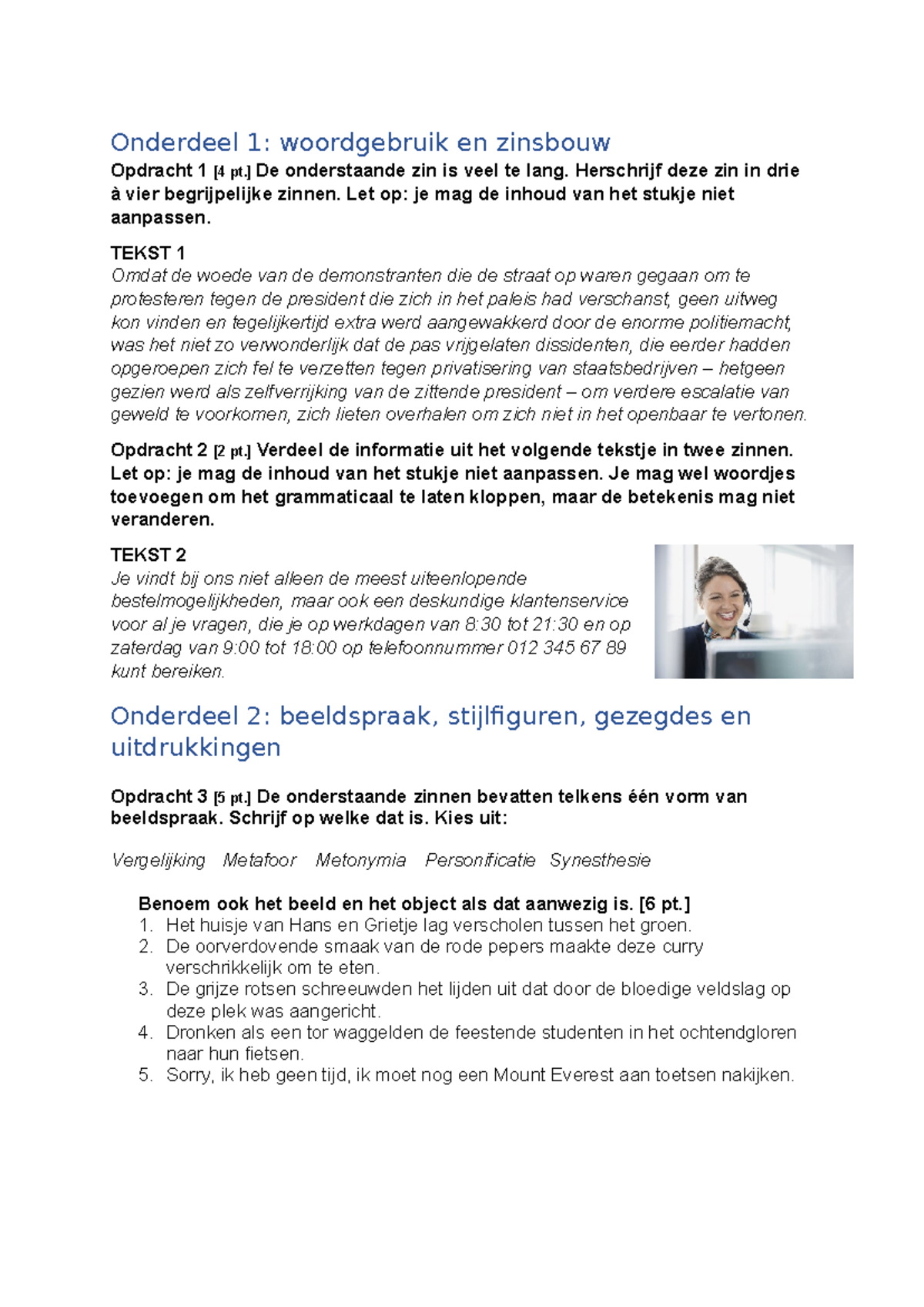Oefenen TSE: Woordgebruik en Zinsbouw Opdrachten en Beeldspraak ...