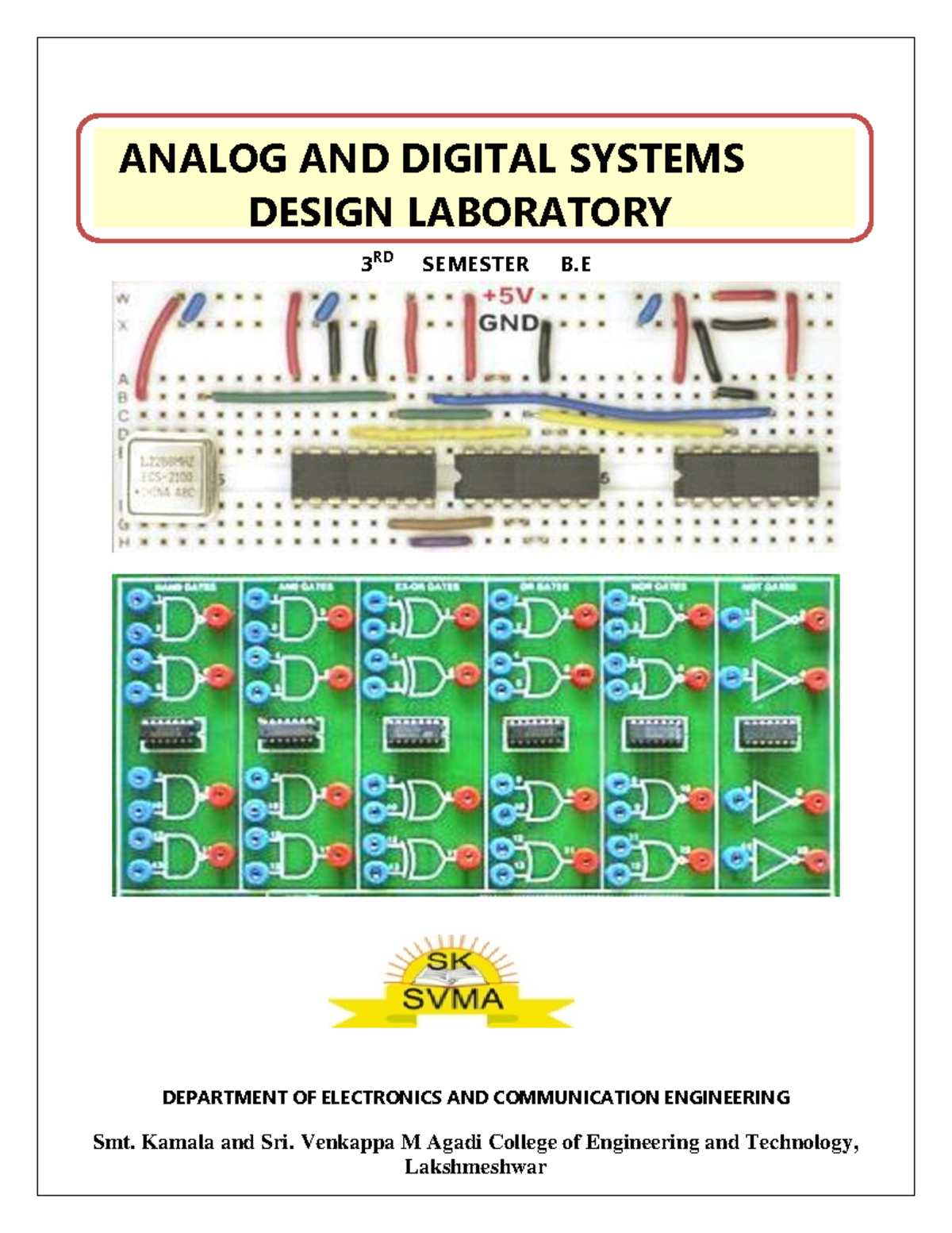 Analog and Digital Systems Design Lab Manual (BECL3 05) 2023-24 - Studocu