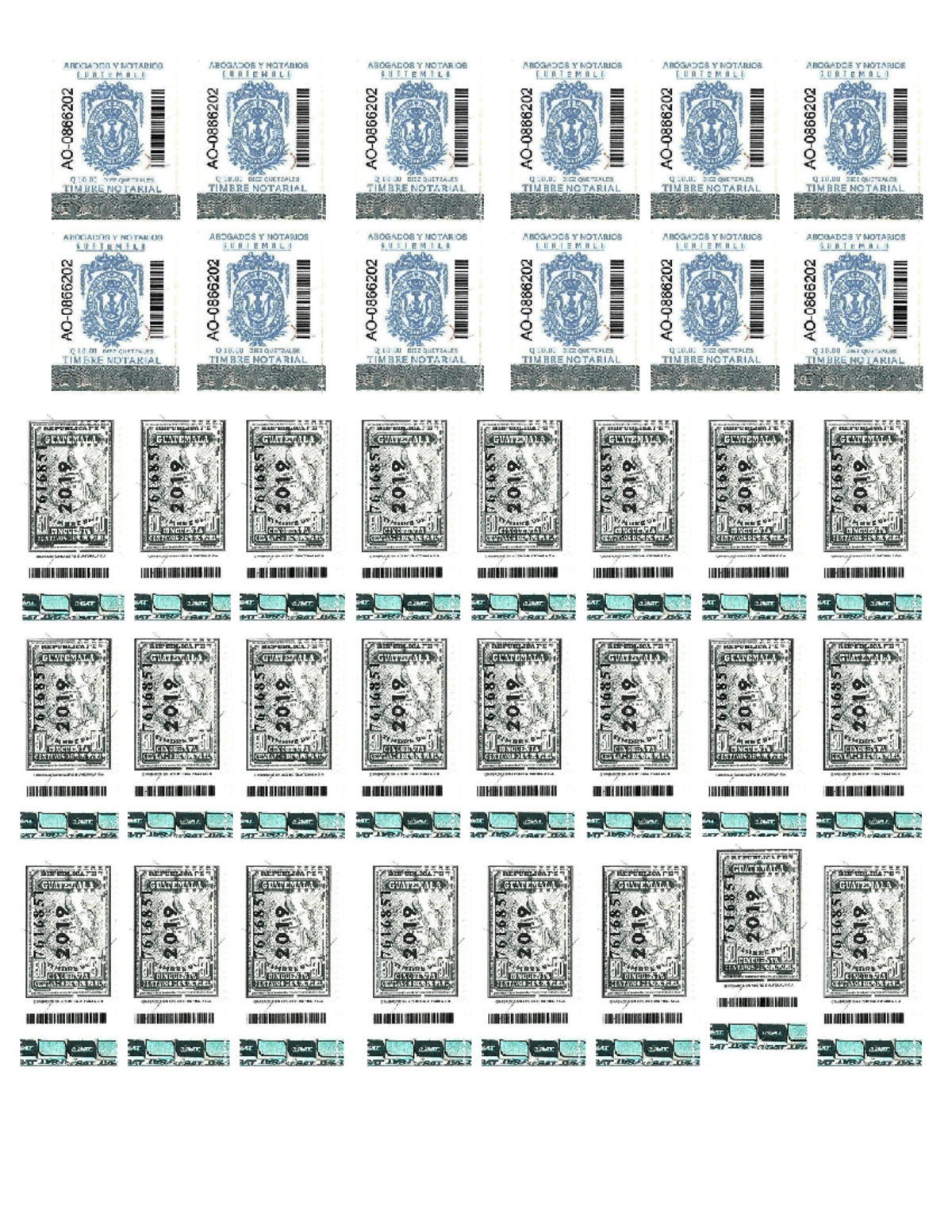 Timbres Notariales: Análisis de Q10 y Q50 Fiscales en Guatemala - Studocu