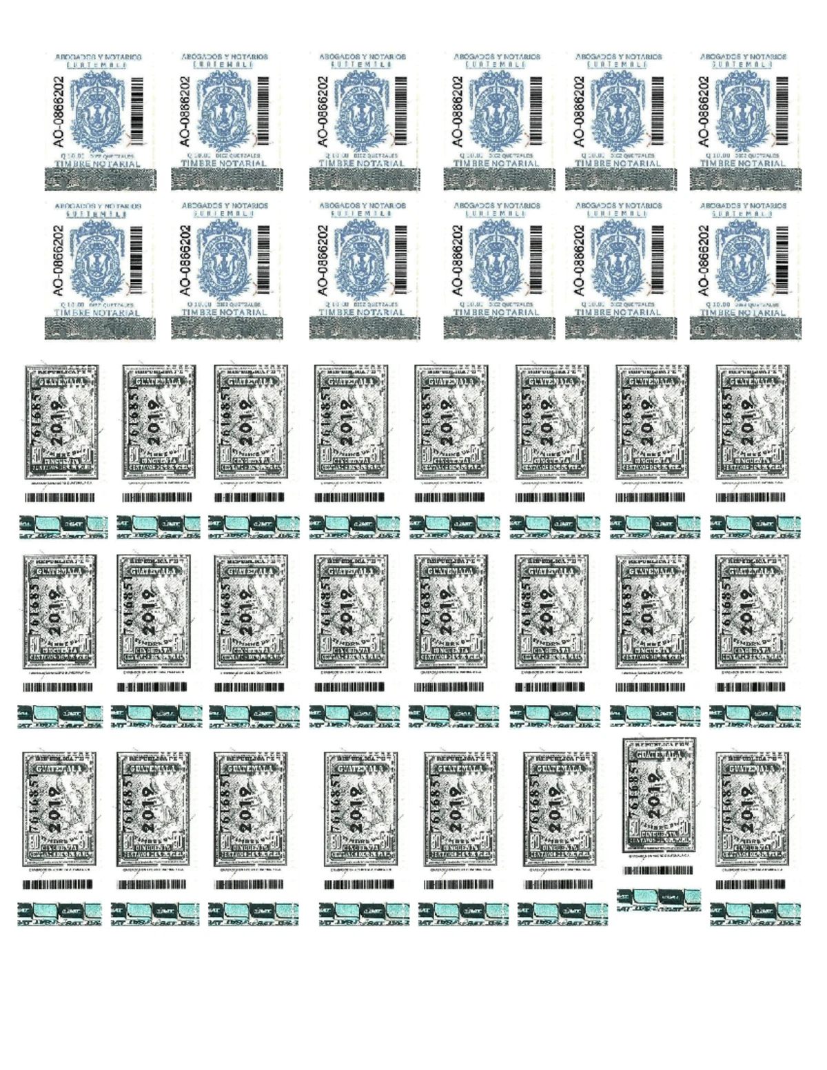 Timbres Notariales: Análisis de Q10 y Q50 Fiscales en Guatemala - Studocu