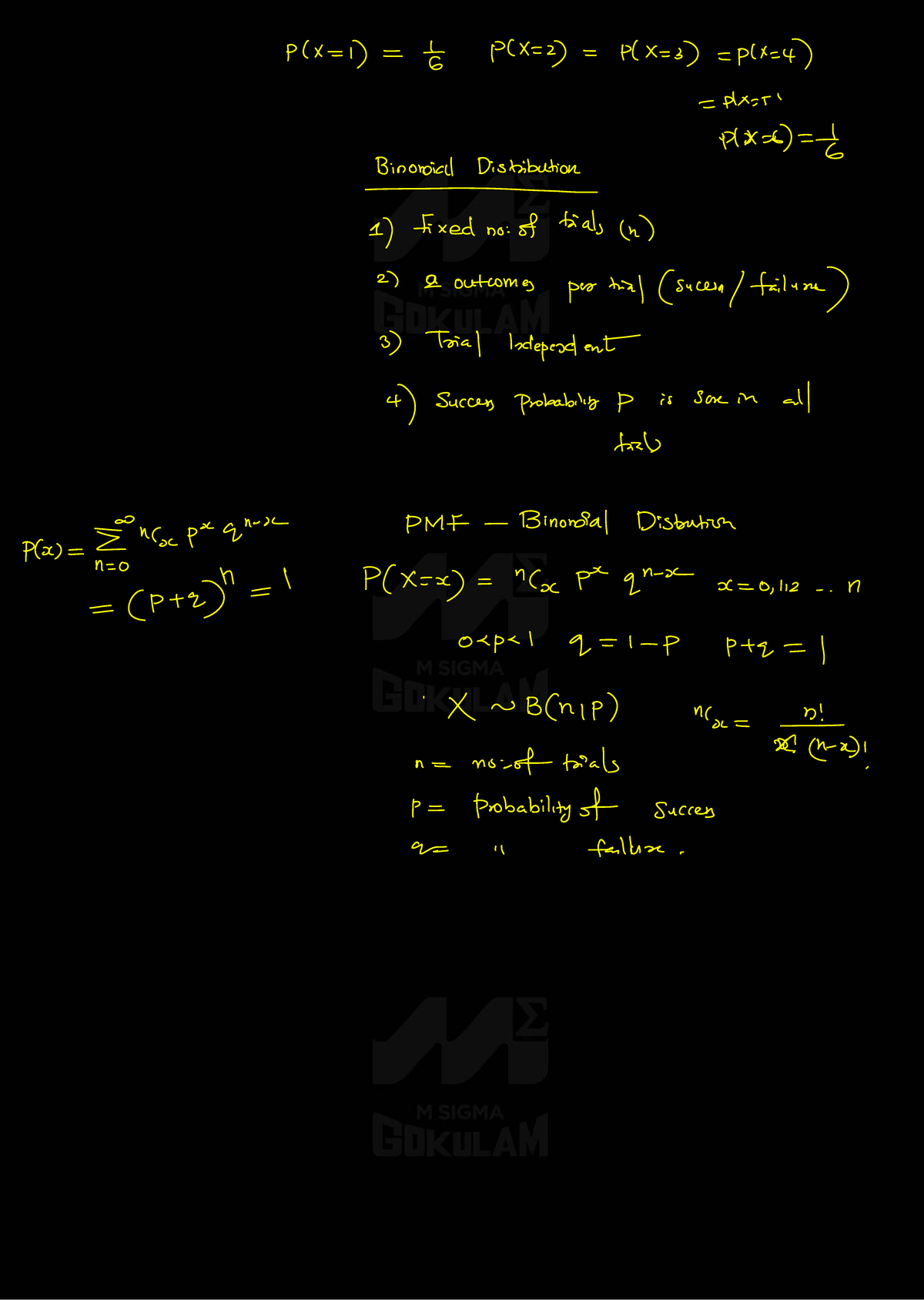 Uni AFk 101: Binomial Probability Distribution Notes - Studocu