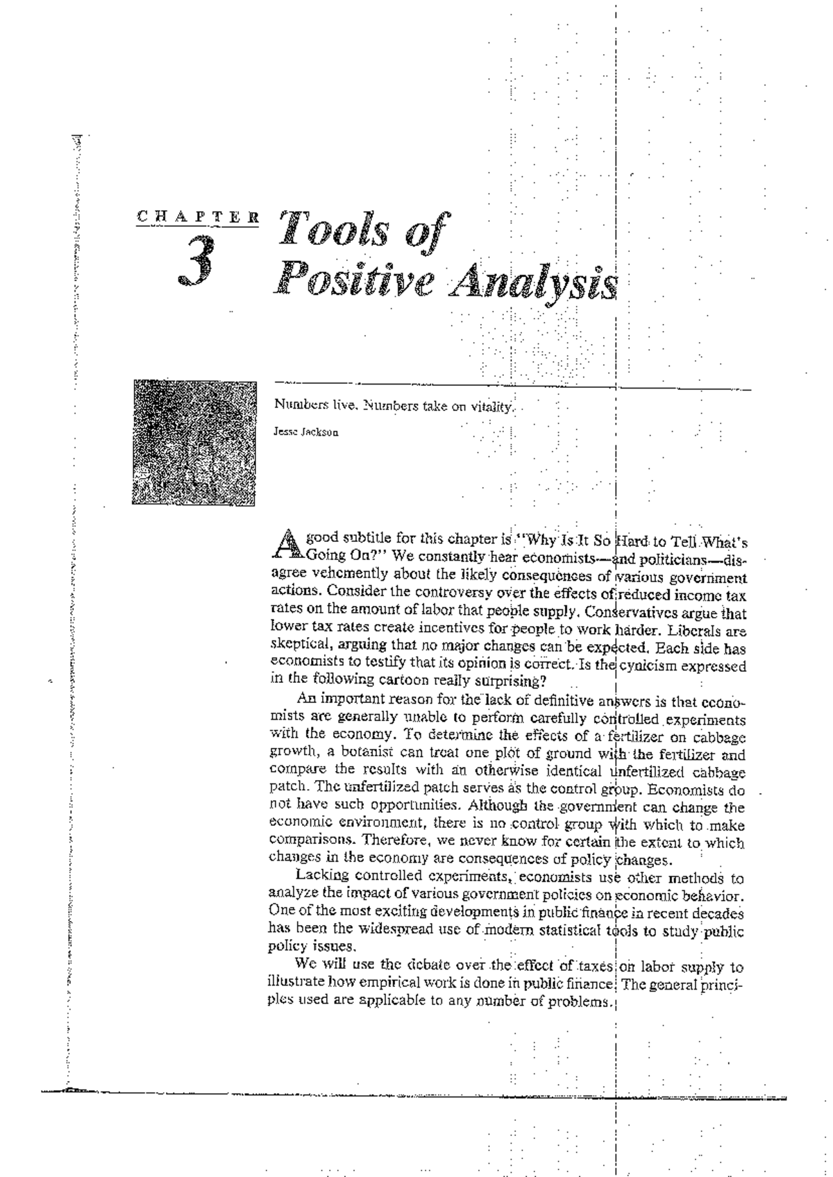 Lecture 3: Tools of Positive Analysis and Empirical Methods - Studocu