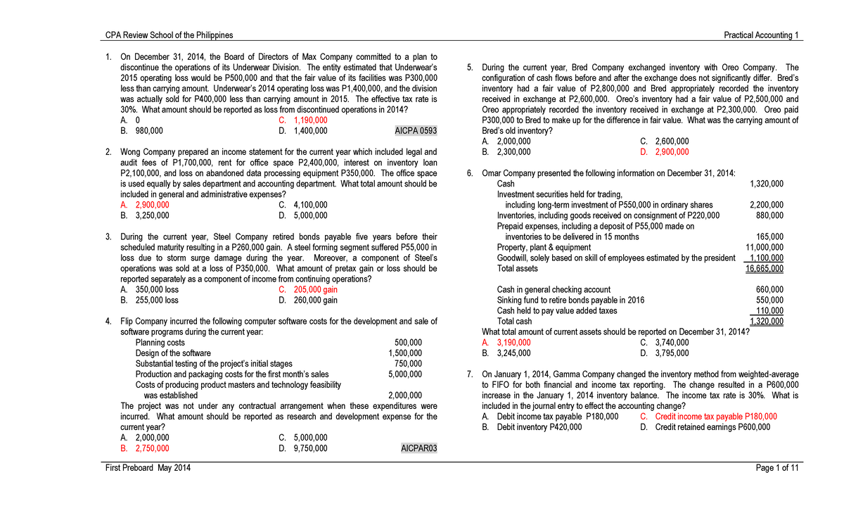 Pdfcoffee - Chapter 13 - On December 31, 2014, the Board of Directors of Max Company committed ...