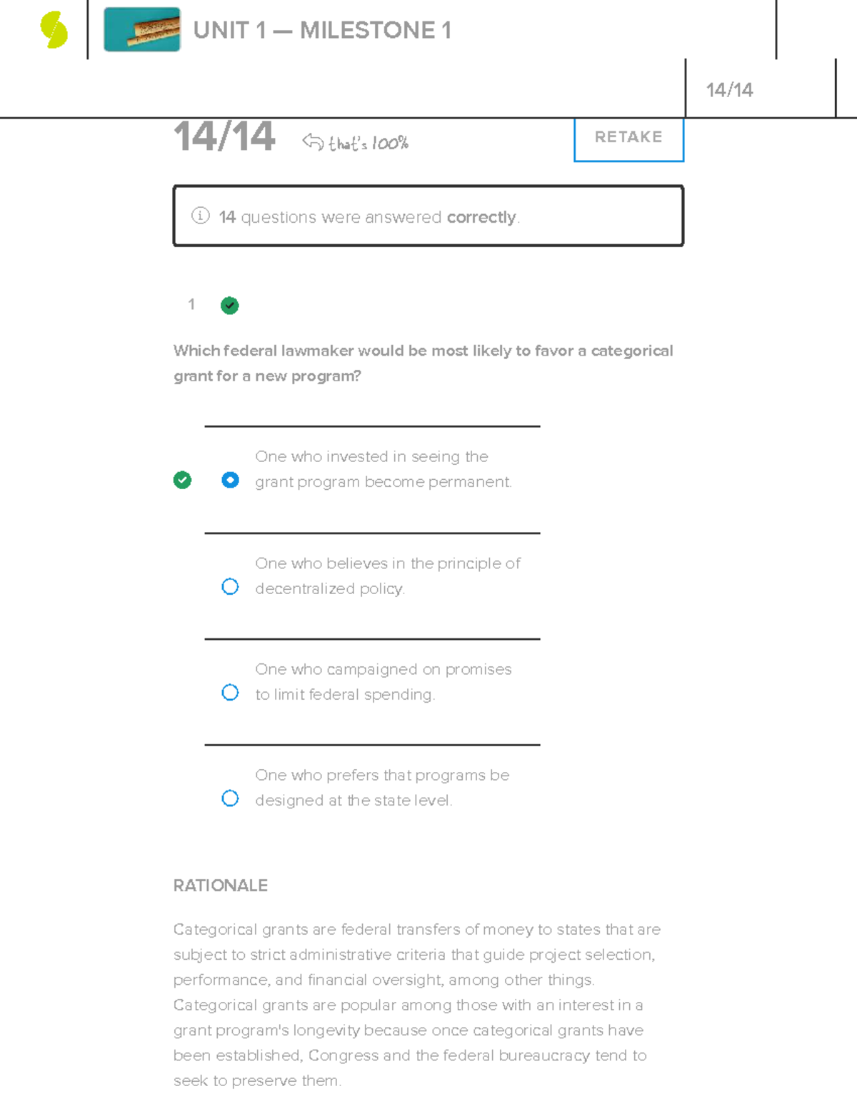 US Government UNIT 1 MILESTONE 1 Retake: Key Concepts & Questions - Studocu