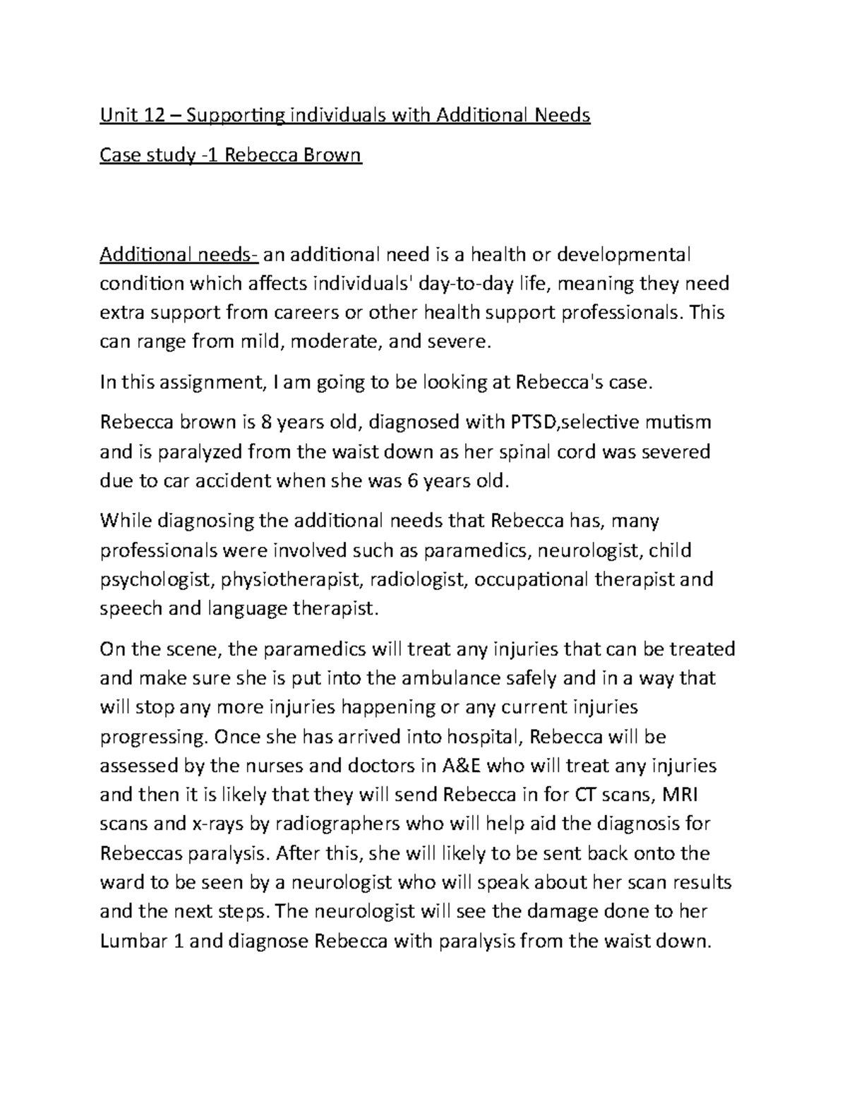Unit 12 assignment - unit. 12 assiggment all the pass ,merits and ...