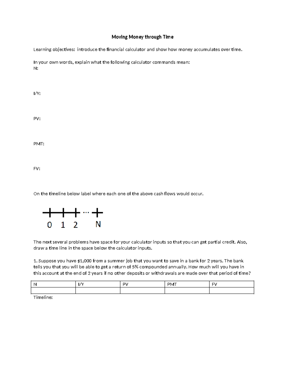 01B Financial Calculator: Understanding Time Value of Money - Studocu