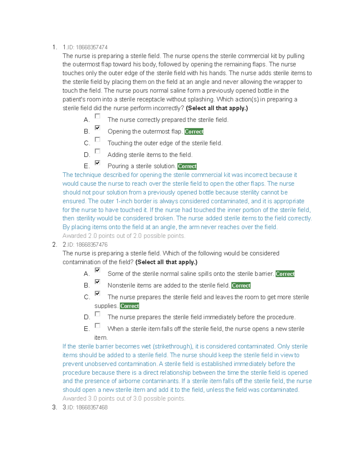 Infectious control post test 3 - 1. 1: 18668357474 The nurse is ...