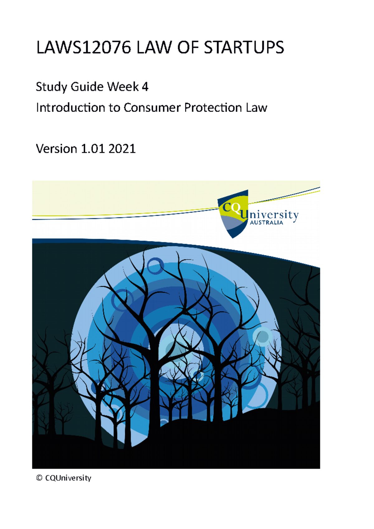 LAWS12076 2021 Study Guide: Introduction to Consumer Protection Law ...