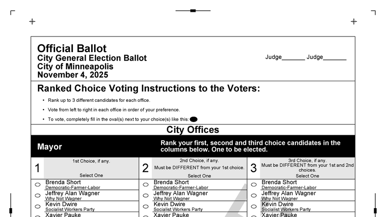 Minneapolis City General Election Ballot Instructions 2025 - Studocu