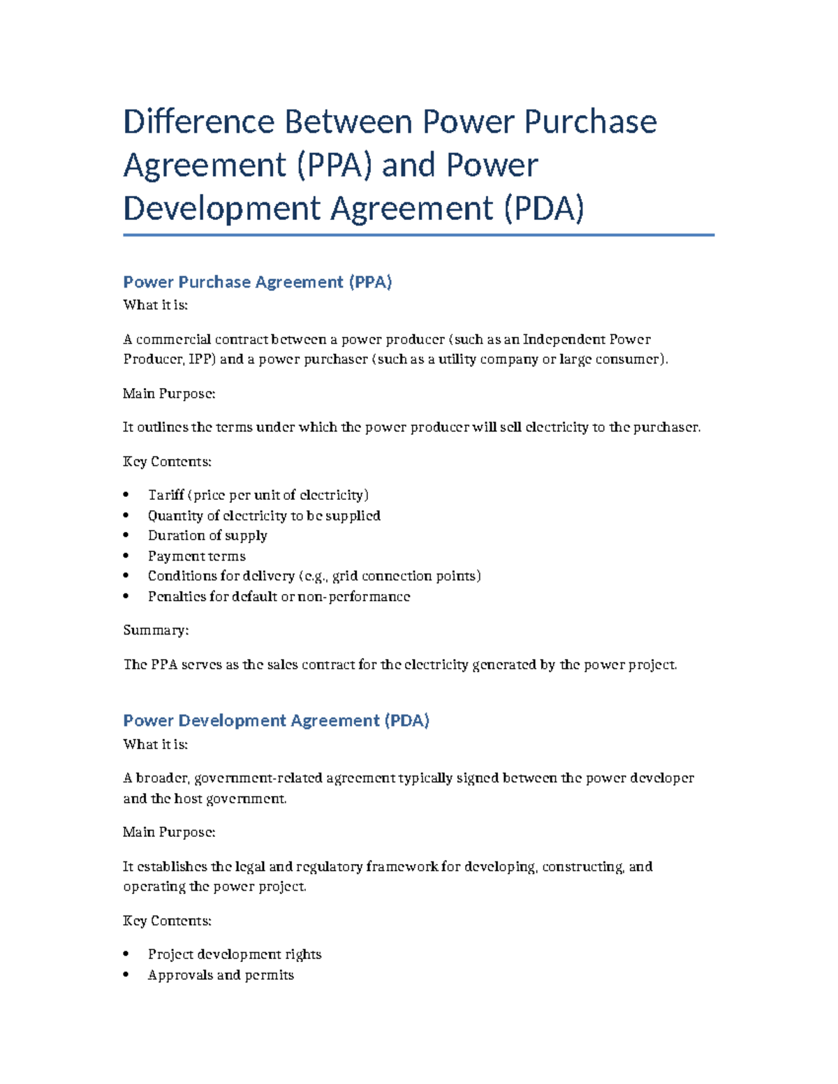 Difference between PPA and PDA: Key distinctions and implications - Studocu